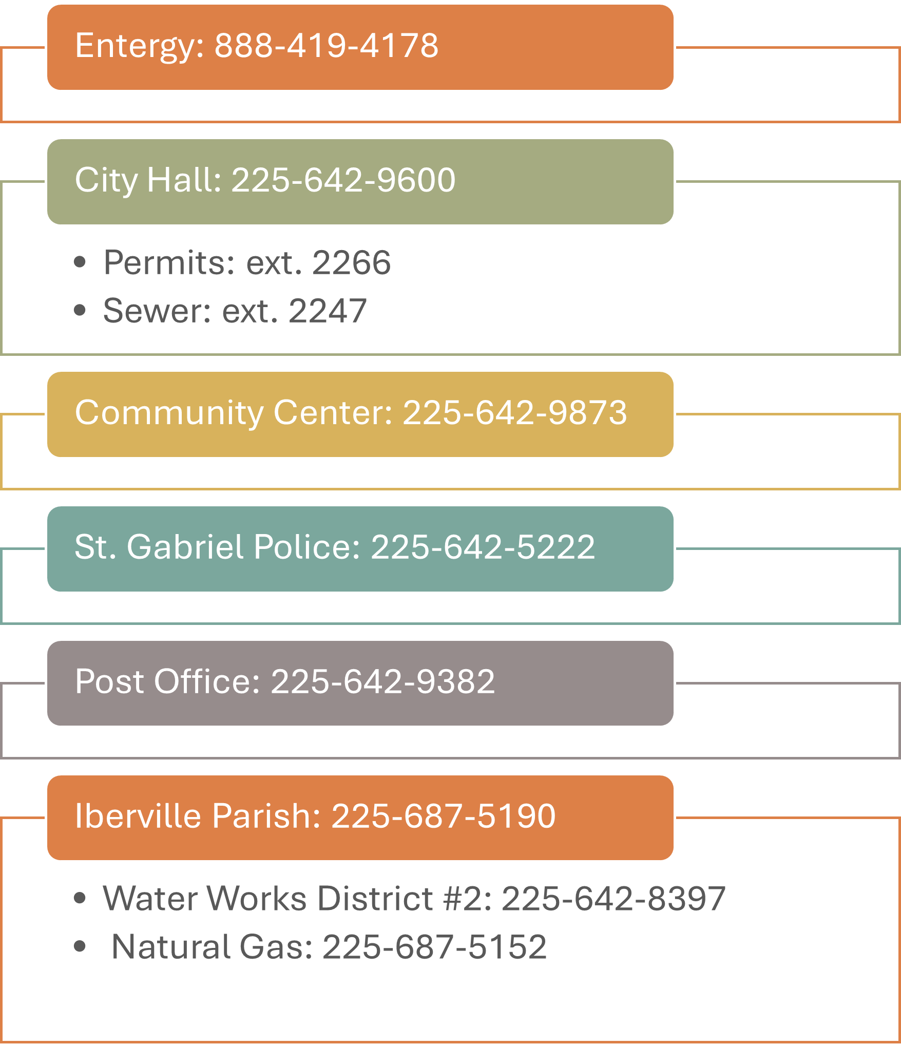 Local Service Providers | St. Gabriel, Louisiana